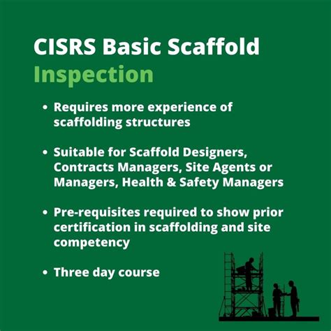 Do I Need The Cisrs Scaffolding Awareness Or Inspection Course Chsg