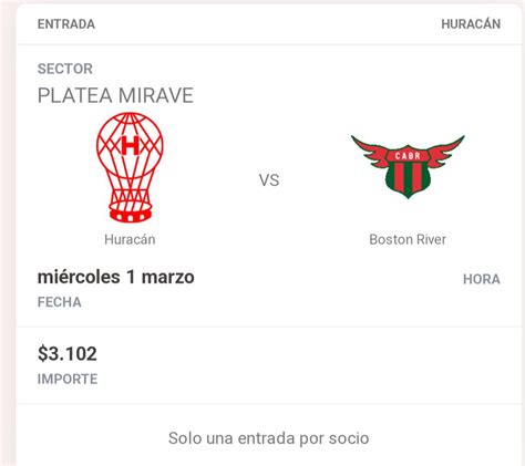 SoyQuemero ar on Twitter Huracán Ya están a la venta las entradas para el encuentro de