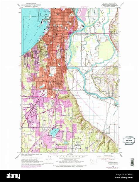 Everett Washington State Map Cut Out Stock Images Pictures Alamy