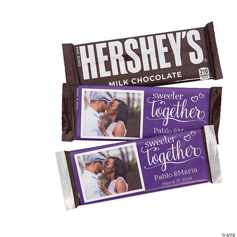 Custom Photo Sweeter Together Candy Bar Sticker Labels Oriental Trading