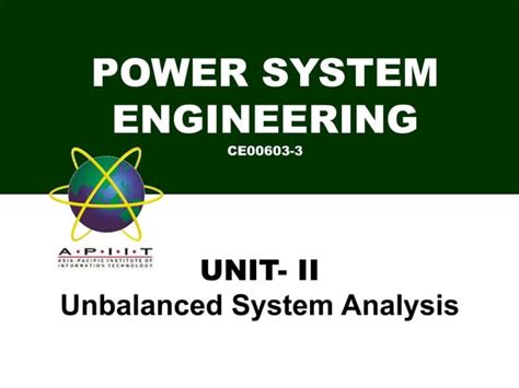 Unsymmetrical Faults In Power System Ppt