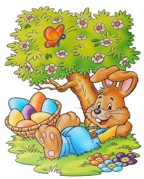 Easter Bunny Holding Eggs In Nest Vector Image On Vectorstock Artofit