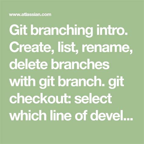 git branching intro create list rename delete branches with git