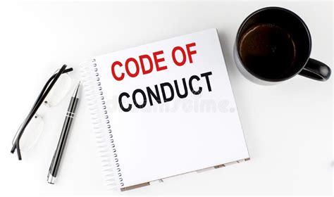 Code Of Conduct Words On The Card With Keyboard And Office Tools Stock Image Image Of Mission