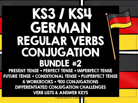 German Regular Verbs Quick Conjugation Workbooks 2 Teaching Resources