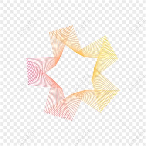 추상 라인 기하학 꽃잎 일러스트기하체구배혼입