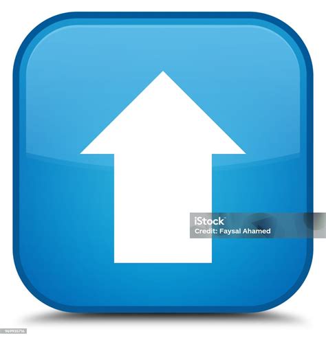 上傳箭頭圖示特別青色藍色方形按鈕向量圖形及更多下載圖片 下載 交換 圖示 Istock