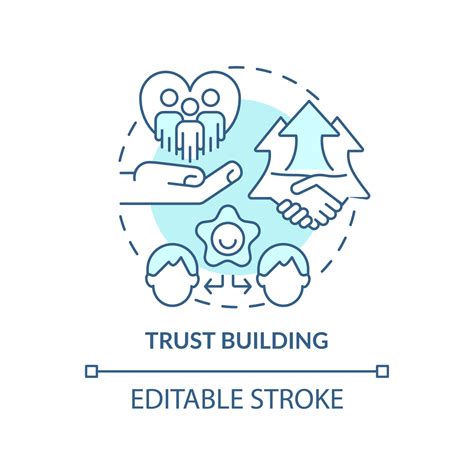 Trust Building Turquoise Concept Icon Attribute Of Inclusive Leadership Abstract Idea Thin Line