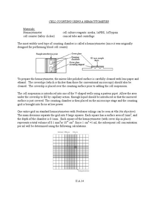 Cell Counting Using A Hemacytometer Pdf Laboratories Laboratory Techniques