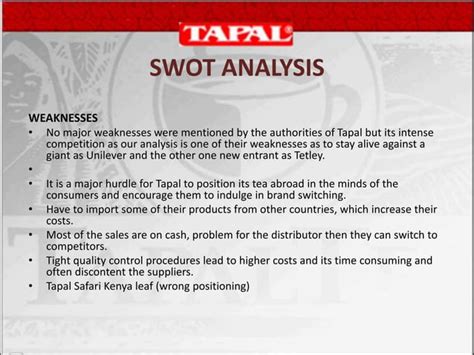 Tapal Brand Analysis Ppt Slide For Comptetive Data Ppt