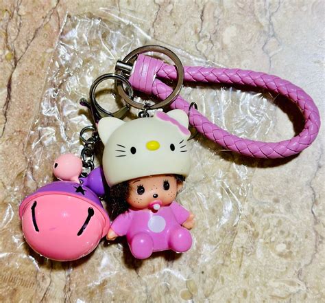 Monchichi Hello Kitty Keychain Hobbies And Toys Toys And Games On Carousell