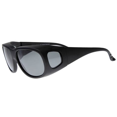 New Polarized Anti Glare Lens Large Cover Wrap Sunglasses With Side Le
