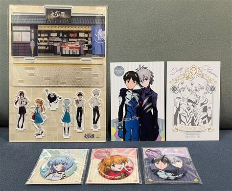 日版 Eva 新世紀福音戰士 箱根限定 白色情人節 壓克力立牌 徽章 明信片 特典 明日香 綾波零 真希波 碇真嗣 渚薰 露天市集 全