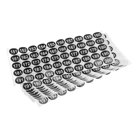 Number Stickers Number Labels Self Adhesive Marked Sticker For Classi
