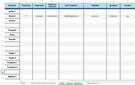 Excel Password Template Create Excel Spreadsheets