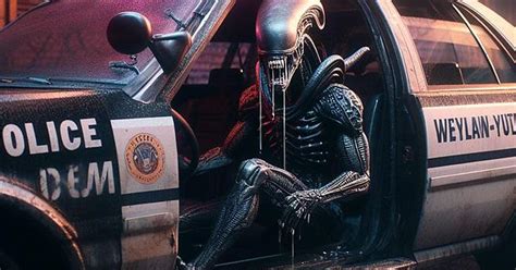 Hes Just A Xenomorph Beat Cop Trying To Make It Through The Day