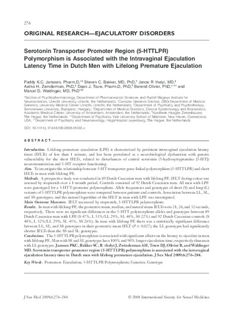 Pdf Serotonin Transporter Promoter Region 5 Httlpr Polymorphism Is