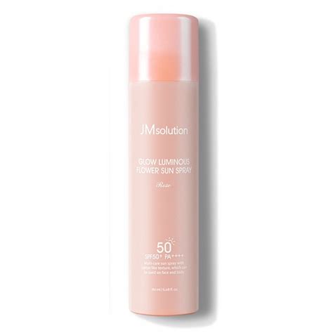JM SOLUTION Омолаживающий солнцезащитный спрей с розой Glow Luminous ...