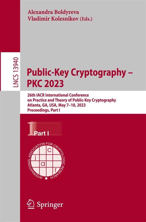Public Key Cryptography PKC 2023 Buch Jpc