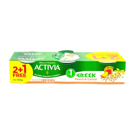 Activia Greek Peach And Cereal Dessert 150 G 21 Online At Best Price