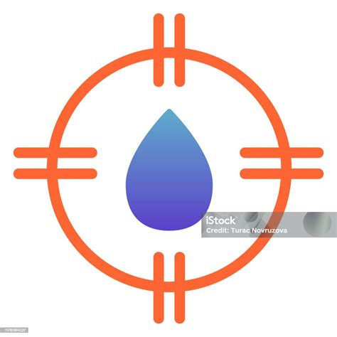 페인트 드롭 플랫 아이콘입니다 트렌디 한 플랫 스타일의 대상 색상 아이콘에 물방울 웹 및 응용 프로그램을 위해 설계된 물방울 그라데이션 스타일 디자인을 목표로 Eps 10