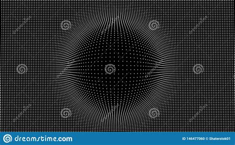 Wave Of Particles Technology Vector Background Big Data Particle Vector Illustration Stock