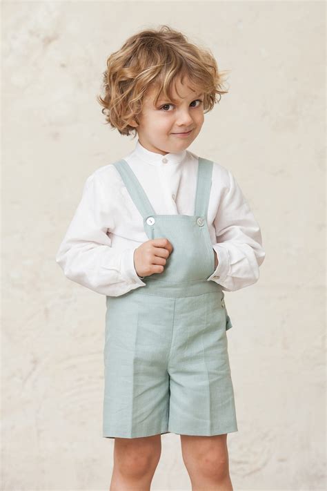 Peto de niño de lino Ropa de vestir para niños Quémono