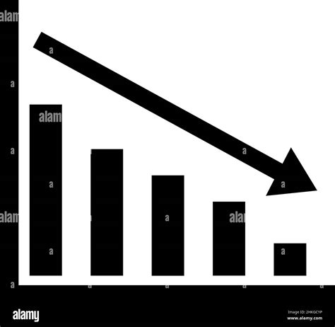 Vector Black Silhouette Illustration Of Icon Of A Bar Chart With A