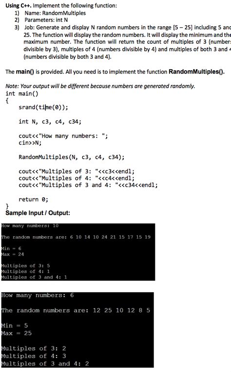 Solved Using C Implement The Following Function 1 Name Chegg