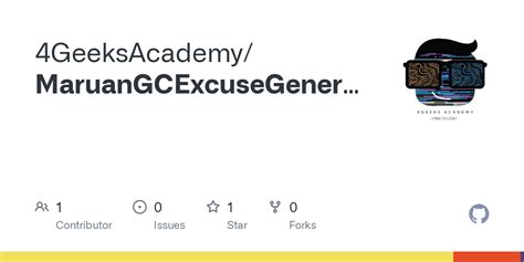 GitHub GeeksAcademy MaruanGCExcuseGenerator