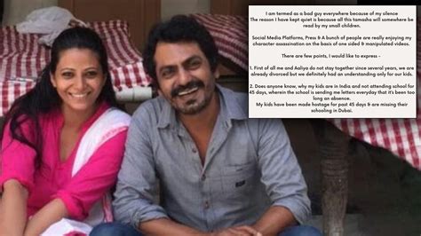 Nawazuddin Siddiqui Addresses Wife Aaliyas Claims For First Time In
