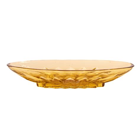Gold Carnival Glass Oval Serving Dish Everything Old Antiques And Vintage