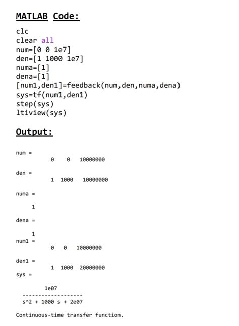 Solved Please Use Matlab To Solve This Problem And Provide The Matlab