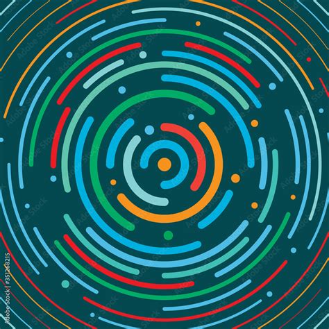 Vector Background Design Consisting Of Linear Circles Stock Vector Adobe Stock