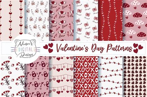 Premium Vector Valentines Day Seamless Patterns