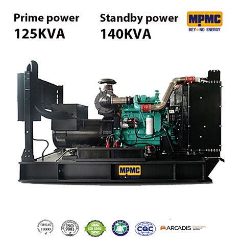 125kva Cummins Powered Open Diesel Generator Set Generator Set And Engine