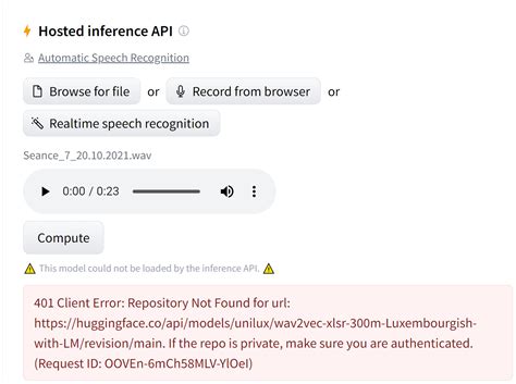 Pipeline And Hosted Inference Api Unable To Load Private Lm Boosted Asr