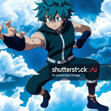 Create Artwork Izuku Midoriya Blue Ua Ai Generated Image 2273975389