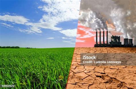 오염된 환경과 환경 친화적인 환경의 사진 콜라주 생태학을 주제로 한 콜라주 0명에 대한 스톡 사진 및 기타 이미지 0명 건축물 공기 오염 Istock