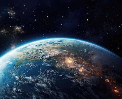 Premium Ai Image Abstract View Of Planet Earth In Outer Space Element