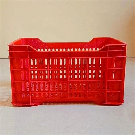 Plastic Crates Red At ₹ 322piece Plastic Storage Crate In Faridabad