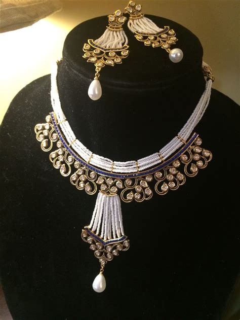 Pin By Prabina Prasain On Moti Set Indian Wedding Jewelry Gold Jewelry Fashion Elegant Necklaces