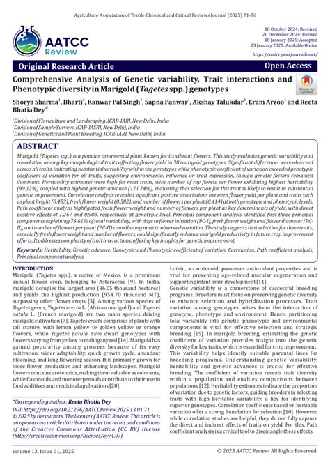 Pdf Comprehensive Analysis Of Genetic Variability Trait Interactions And Phenotypic Diversity
