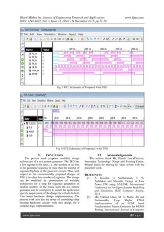 A Modified Design Of Test Pattern Generator For Built In Self Test
