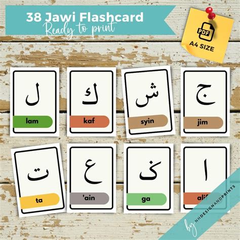Pdf Soft Copy Printable Hijaiyah Flashcards Flashcard Hijaiyah Alif