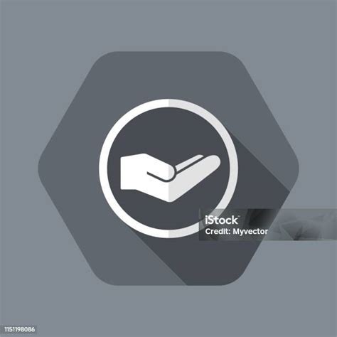 사랑의 제스처에 손벡터 최소 아이콘 Charitable Foundation에 대한 스톡 벡터 아트 및 기타 이미지