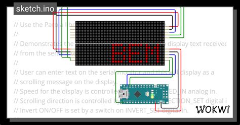 TESTE PAINEL LED Wokwi ESP STM Arduino Simulator