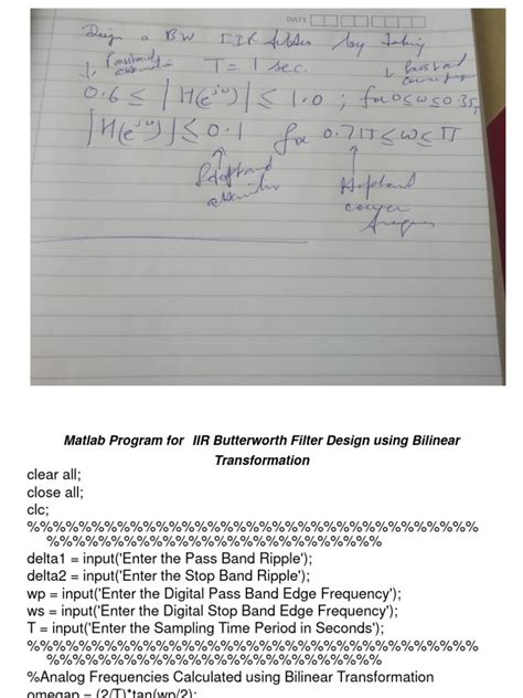 Bilinear Transformation Bw Filter Design 221017 140253 Pdf