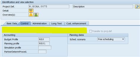 Solved Project Profile Field Does Not Appear In Cj20n Or Sap Community