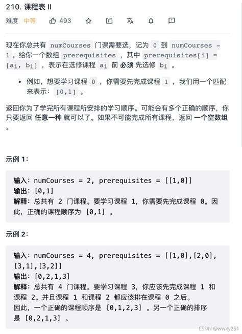 Leetcode 210 课程表 Ii （建图拓扑排序）leetcode 建图 Csdn博客